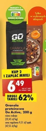 Promocja Granola proteinowa go active w Biedronka
