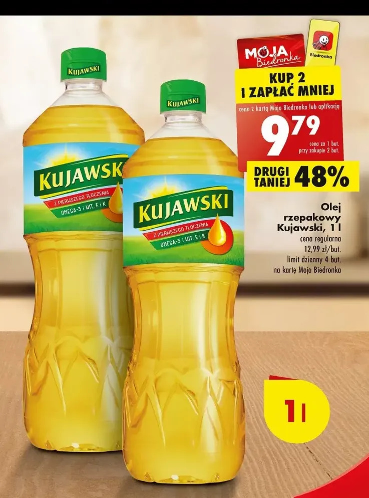 Promocja Olej rzepakowy kujawski 1l w Biedronka