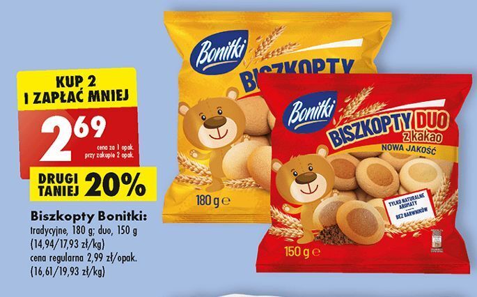 Promocja Biszkopty duo bonitki w Biedronka