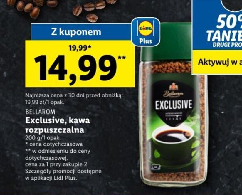 Promocja Bellarom exclusive, kawa rozpuszczalna 200g w Lidl