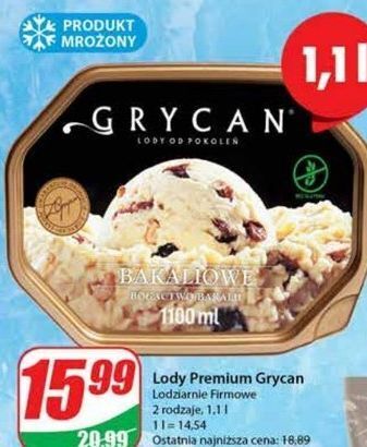 Promocja Lody bakaliowe grycan w Dino