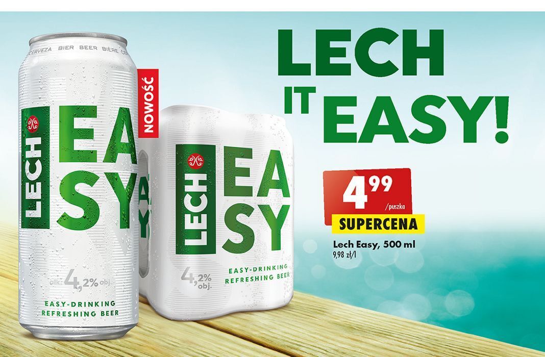 Promocja Piwo lech easy w Biedronka