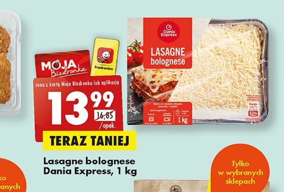 Promocja Lasagne bolognese danie express w Biedronka