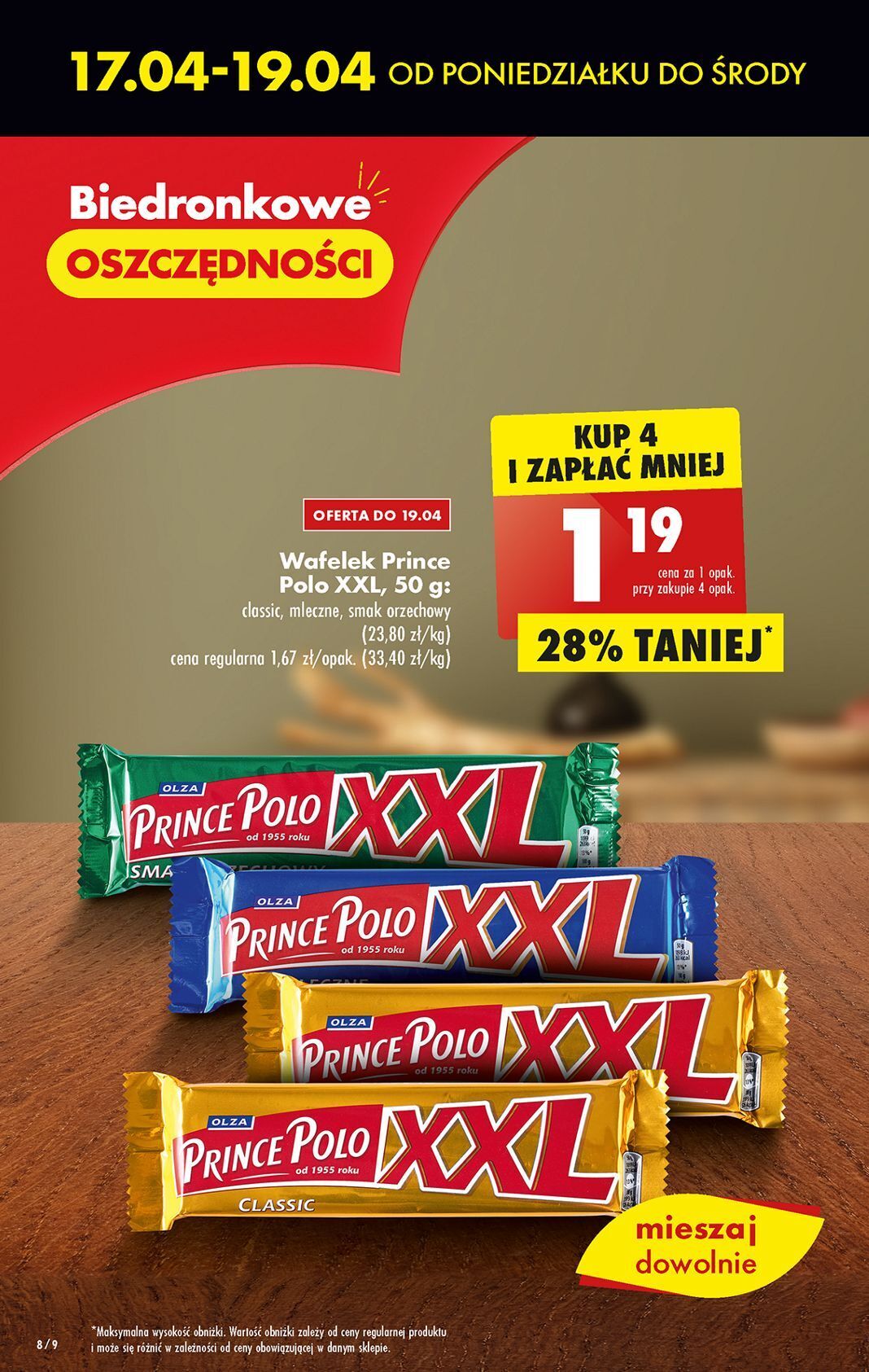 Promocja Wafelek orzechowy prince polo xxl w Biedronka Promocja Wafelek orzechowy prince polo xxl w Biedronka