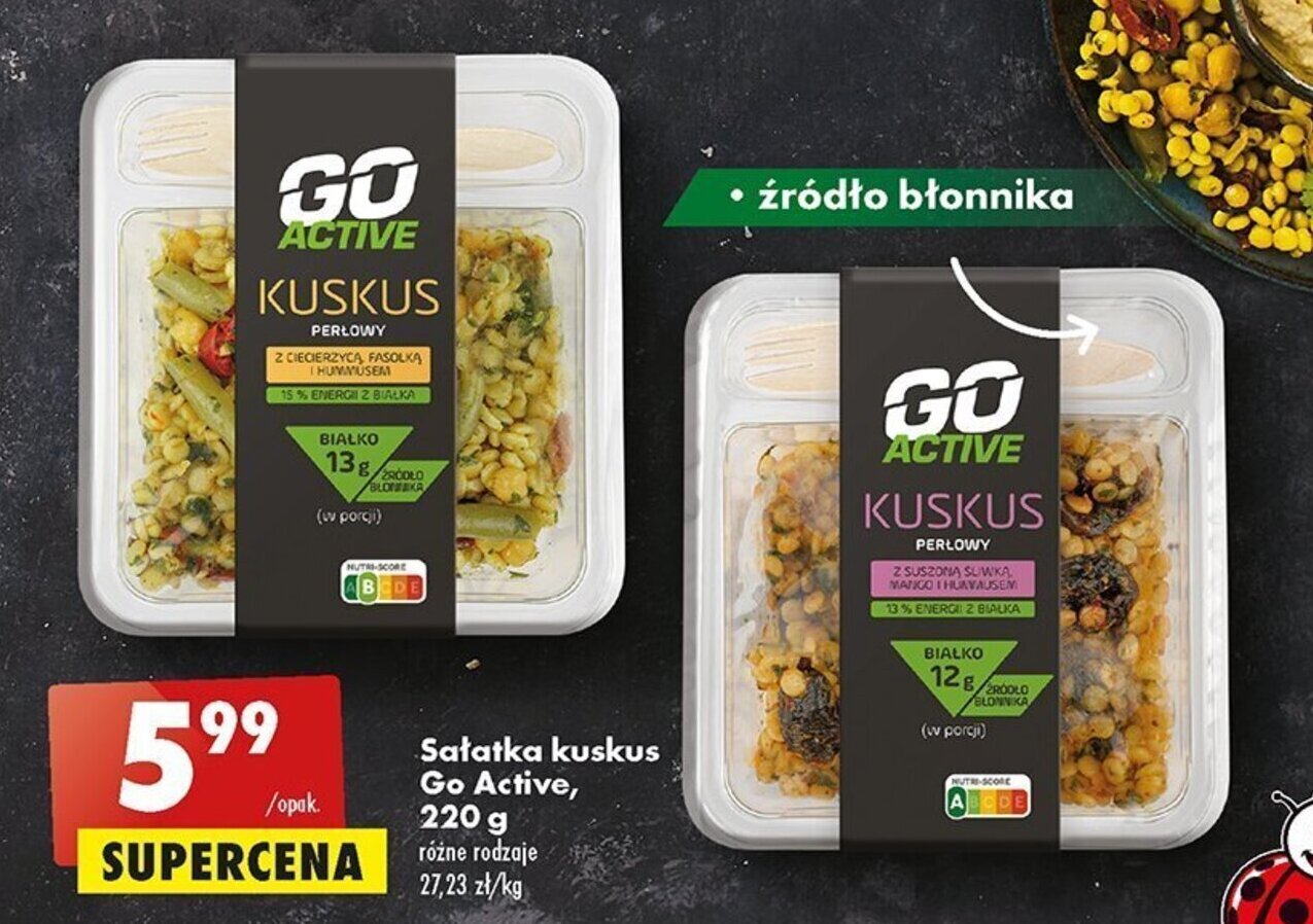 Promocja Go Active Sałatka kuskus 220g w Biedronka