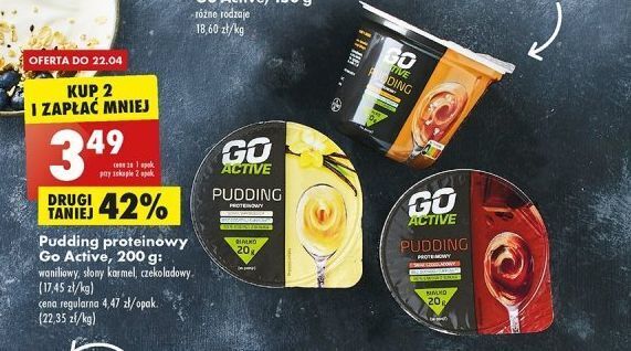 Promocja Pudding proteinowy waniliowy go active w Biedronka