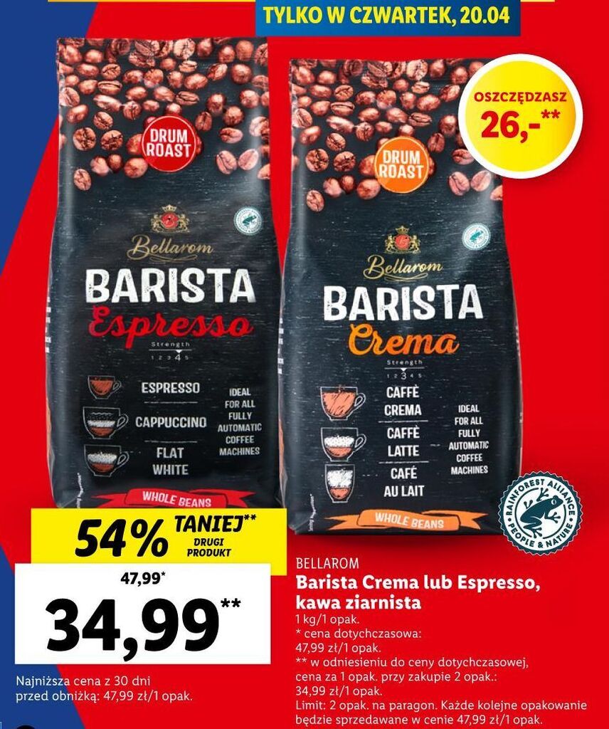 Promocja Kawa bellarom barista espresso w Lidl