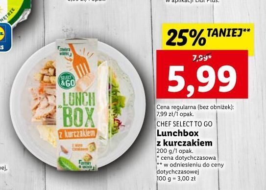 Promocja Lunchbox z kurczakiem select & go w Lidl