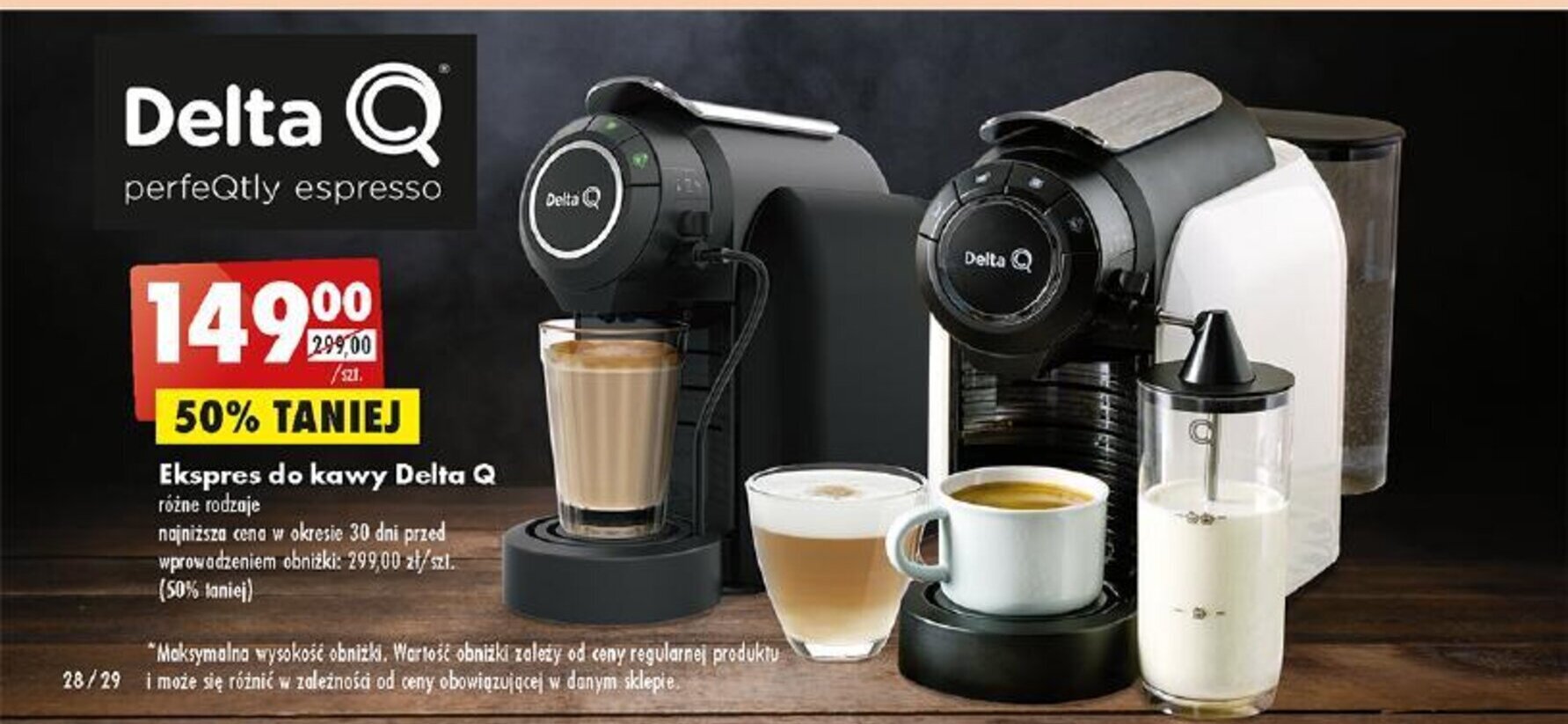 Promocja Delta Q Ekspres do kawy Delta Q różne rodzaje w Biedronka