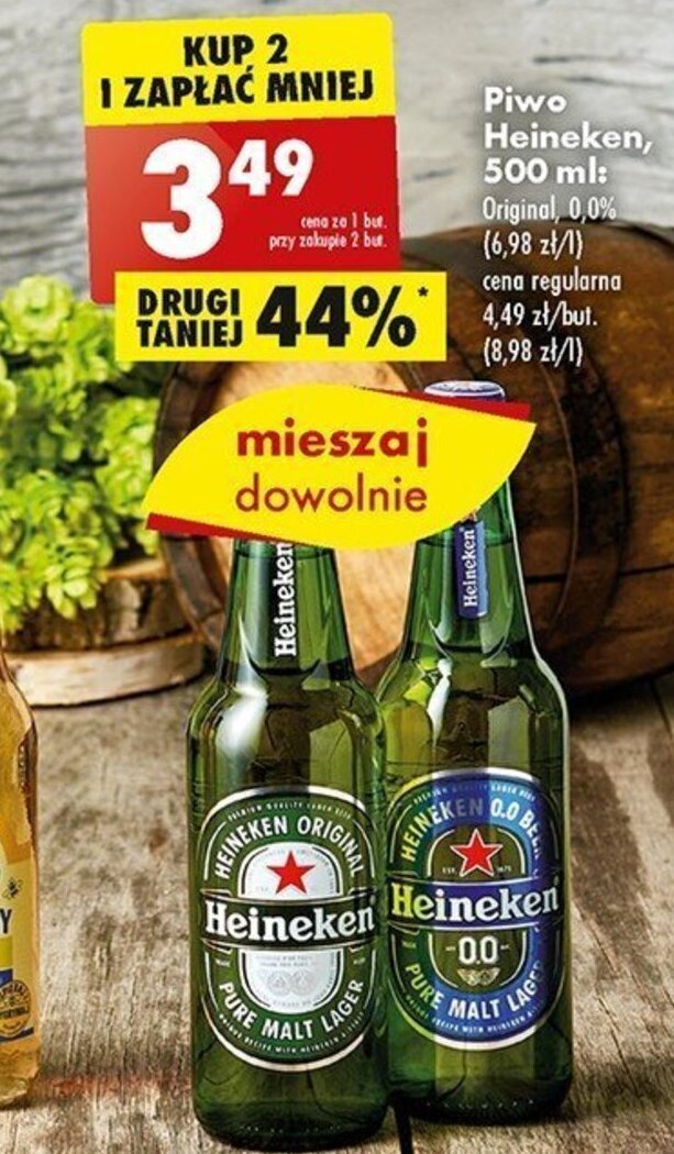 Promocja Piwo Heineken, 500ml w Biedronka