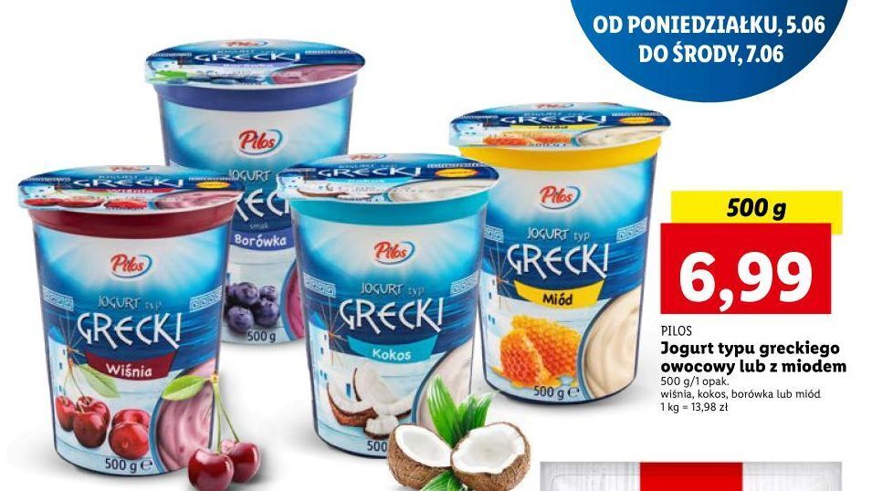 Promocja Jogurt grecki kokos pilos w Lidl