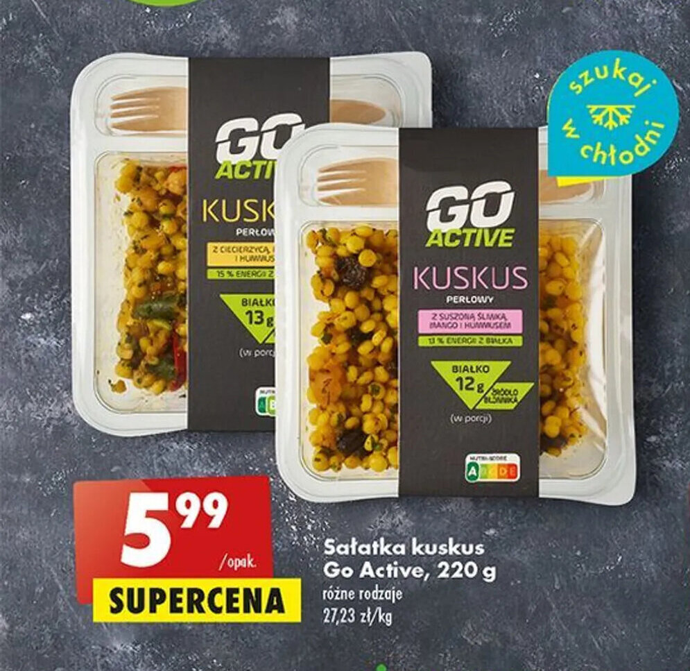 Promocja Sałatka kuskus Go Active, 220 g w Biedronka