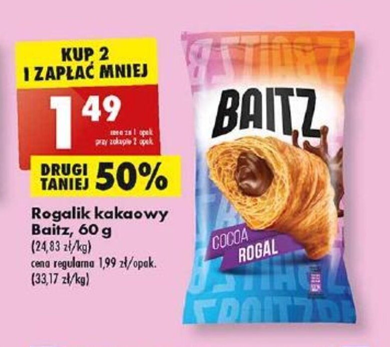 Promocja Rogalik kakaowy Baitz, 60 g w Biedronka