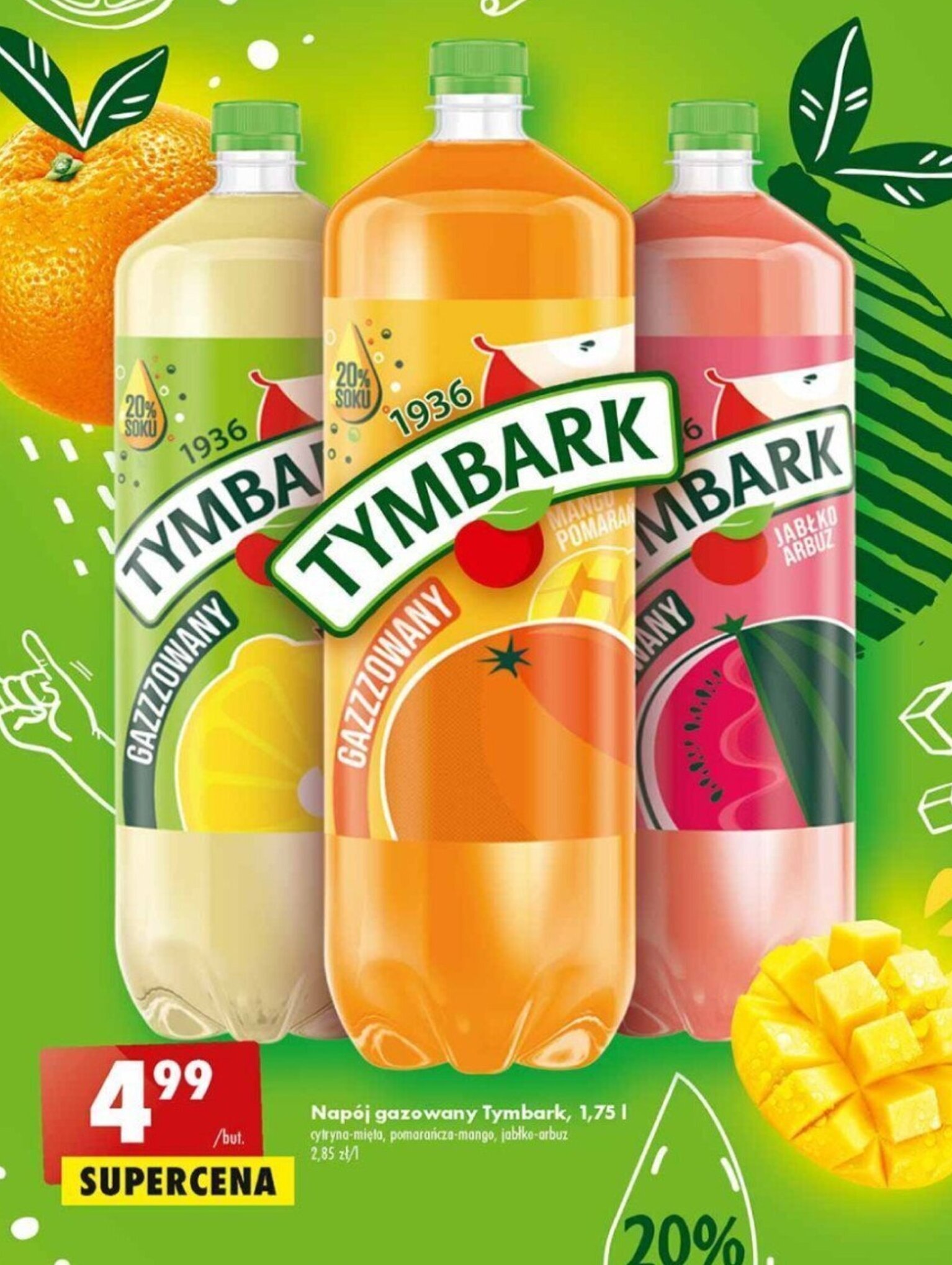 Promocja Tymbark, Napój gazowany 1,75l w Biedronka