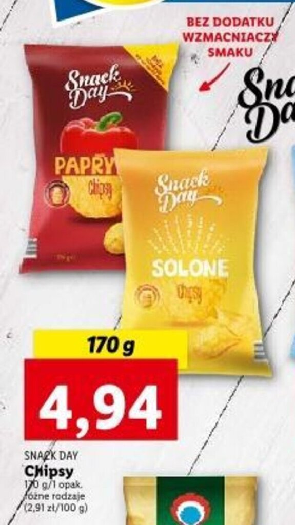 Promocja Snack Day Chipsy 170g w Lidl