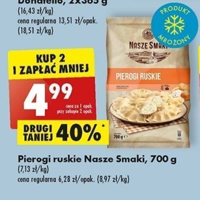 Promocja Pierogi ruskie Nasze Smaki, 700 g w Biedronka