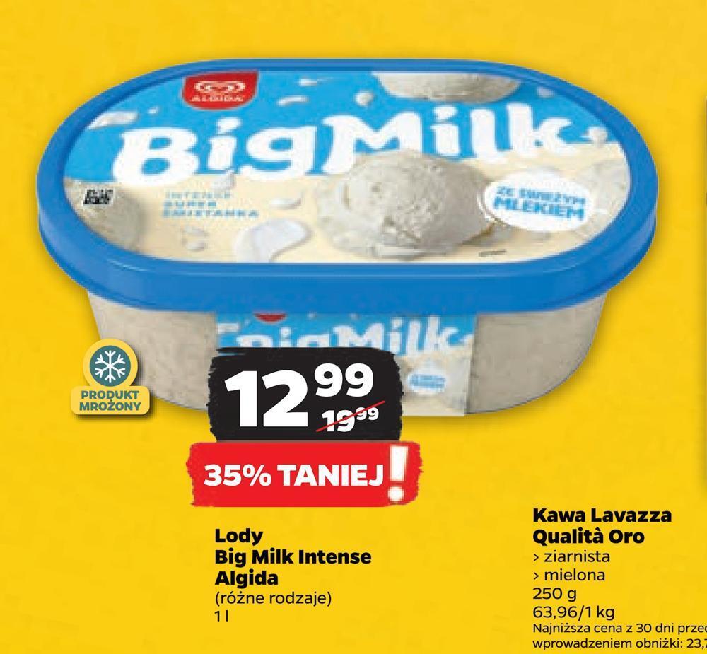 Promocja Lody big milk intense algida w Netto