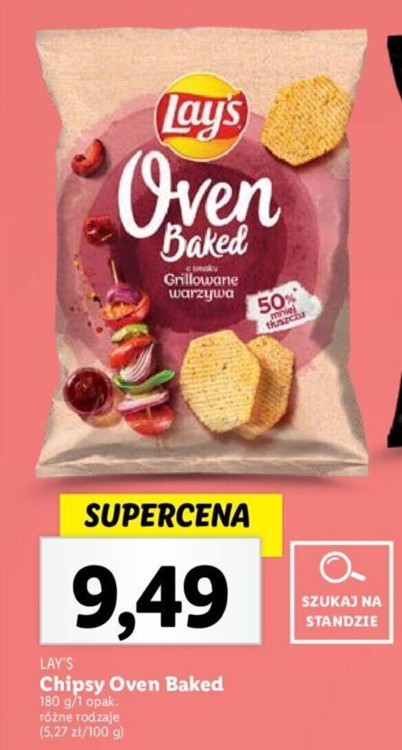Promocja Chipsy Oven Baked 180 g w Lidl