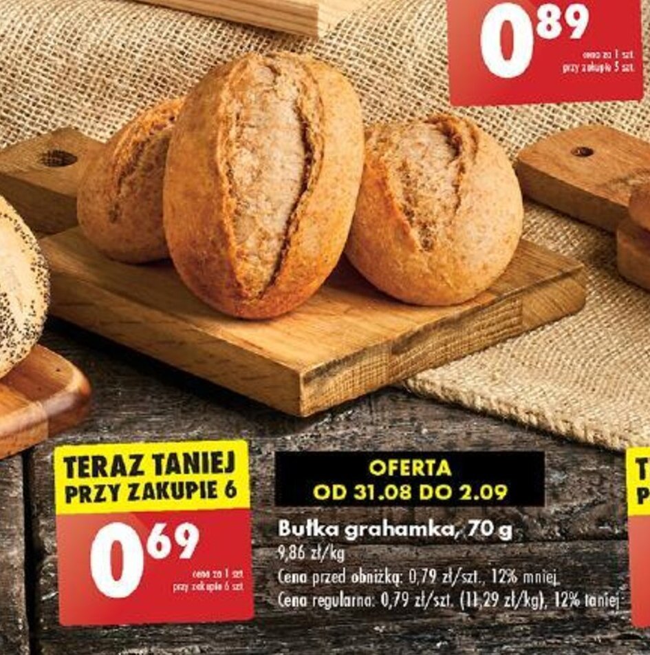 Promocja Bułka grahamka 70 g w Biedronka