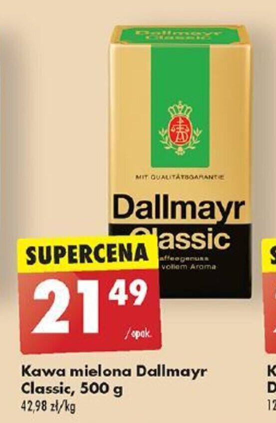 Promocja Kawa mielona Dallmayr Classic 500 g w Biedronka