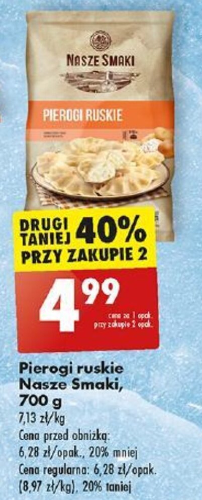 Promocja Pierogi ruskie Nasze Smaki 700g w Biedronka
