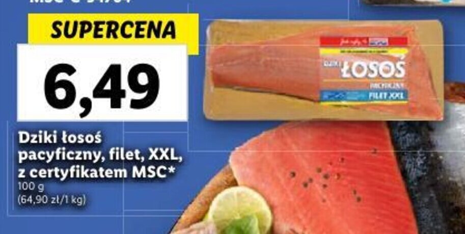Promocja Dziki łosoś pacyficzny, filet, XXL, z certyfikatem MSC 100 g w ...