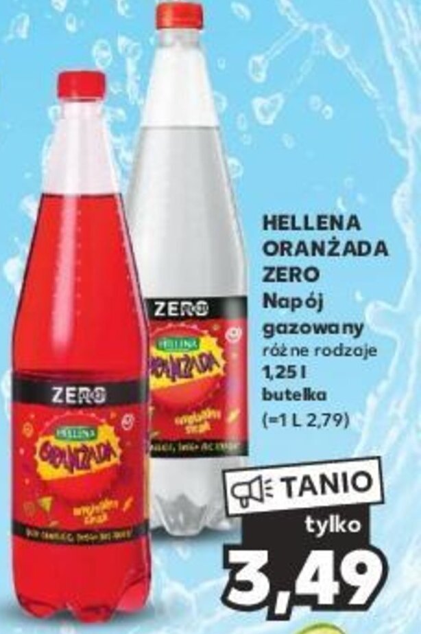 Promocja HELLENA ORANŻADA ZERO Napój gazowany 1,25l w Kaufland