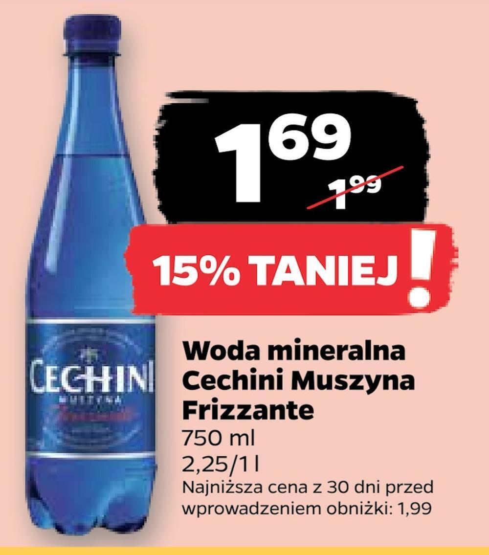 Promocja Woda mineralna cechini muszyna frizzante w Netto