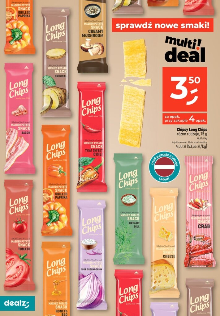Promocja Chipsy Long Chips, 75 g w Dealz
