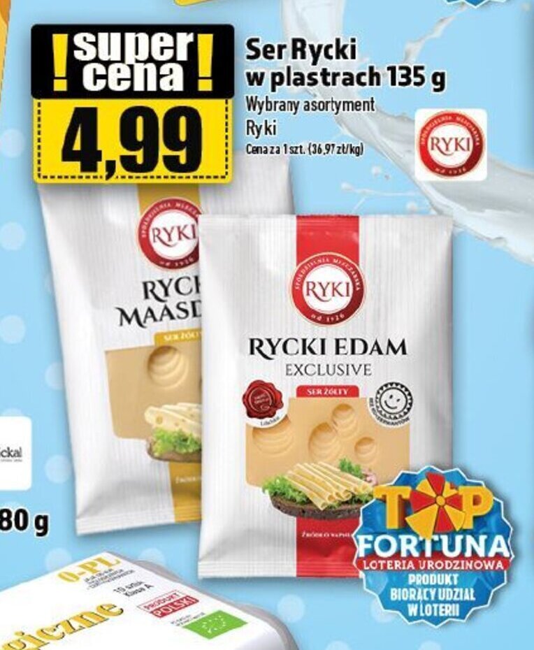 Promocja RYKI Ser Rycki w plastrach 135 g w Topaz