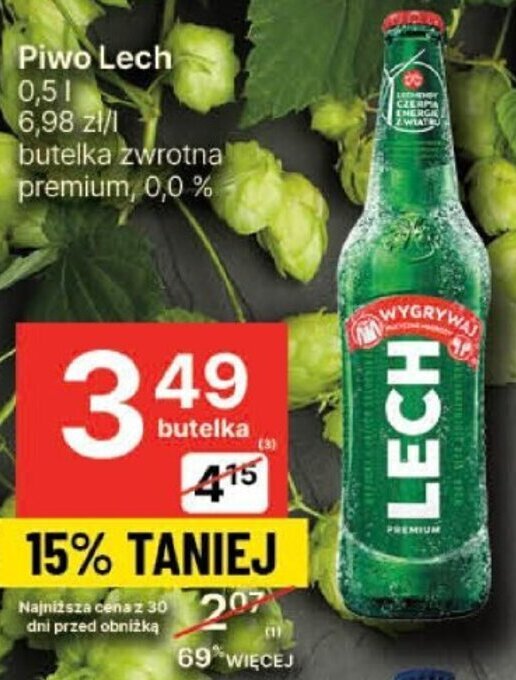Promocja Piwo Lech 0,5 L w Delikatesy Centrum