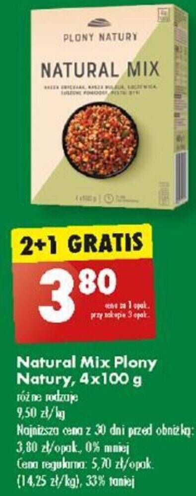 Promocja Natural Mix Plony Natury, 4x100 g w Biedronka