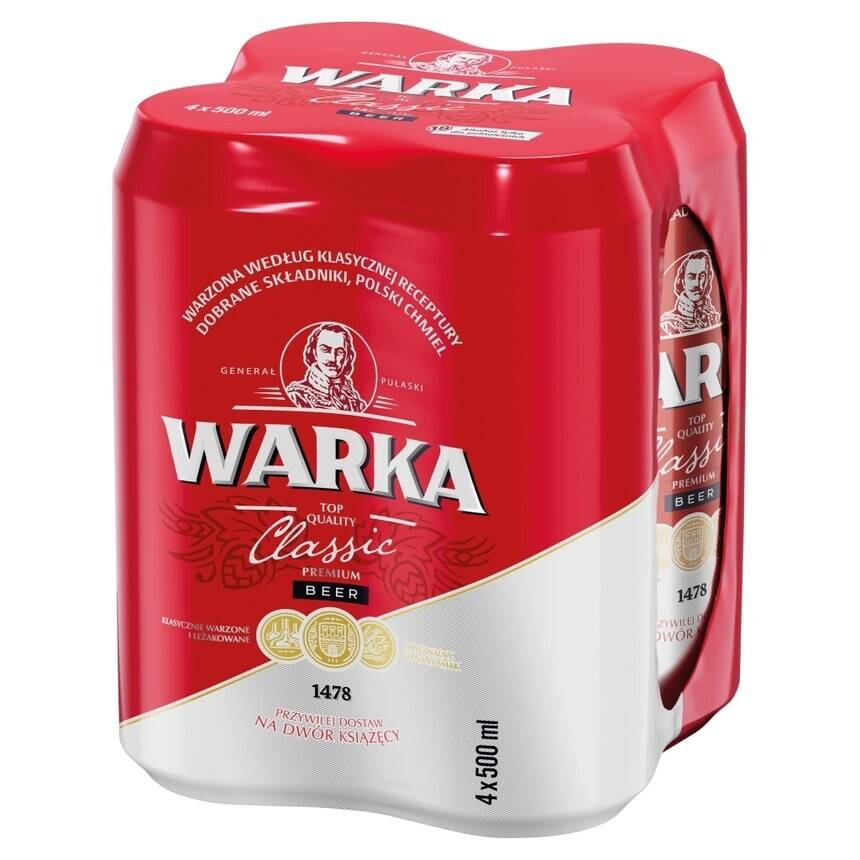 Promocja Warka classic piwo jasne 4 x 500 ml w E.Leclerc
