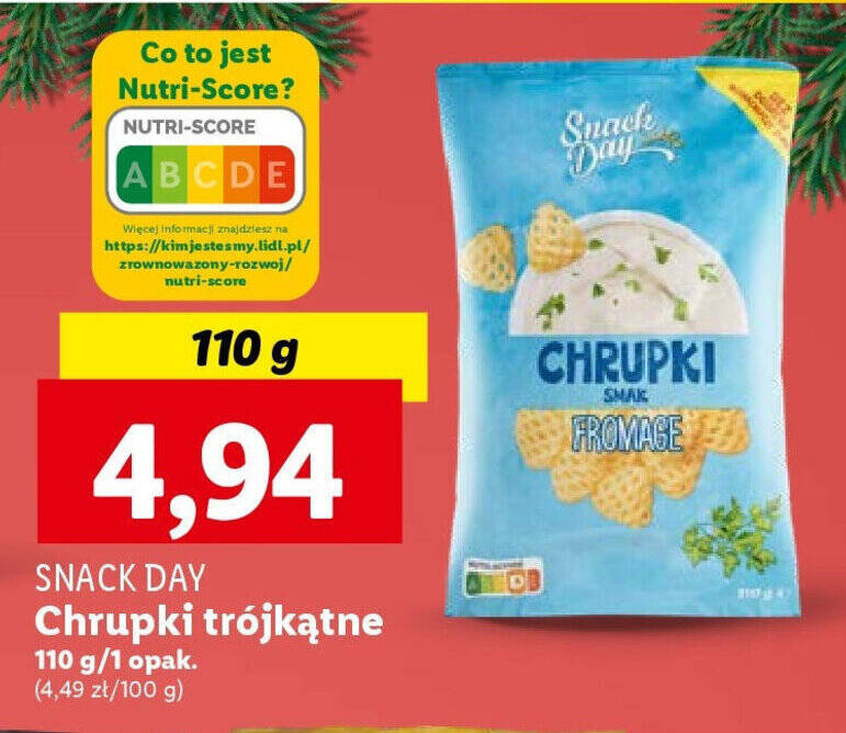 Promocja SNACK DAY Chrupki trójkątne 110 g - Lidl