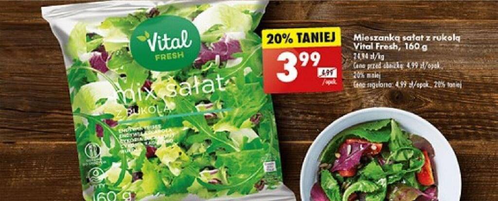 Promocja Mieszanka sałat z rukolą Vital Fresh 160 g w Biedronka