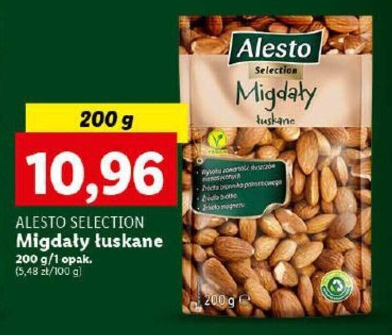 Promocja ALESTO SELECTION Migdały łuskane 200 g w Lidl