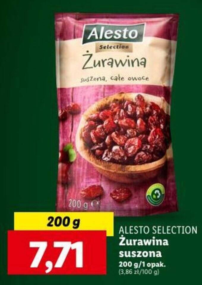 Promocja ALESTO SELECTION Żurawina suszona 200 g w Lidl