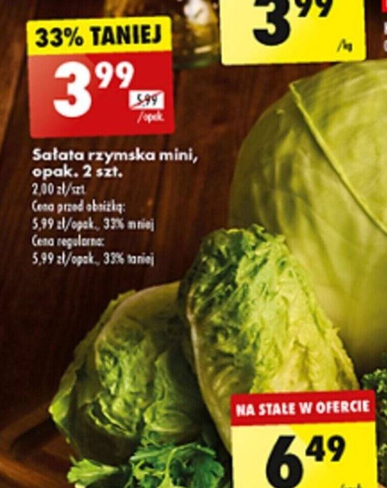 Promocja Sałata rzymska mini 2 szt. w Biedronka
