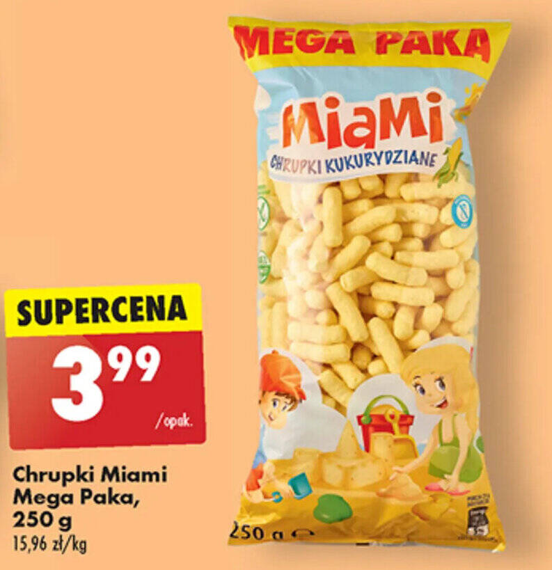 Promocja Chrupki Miami Mega Paka, 250 g w Biedronka