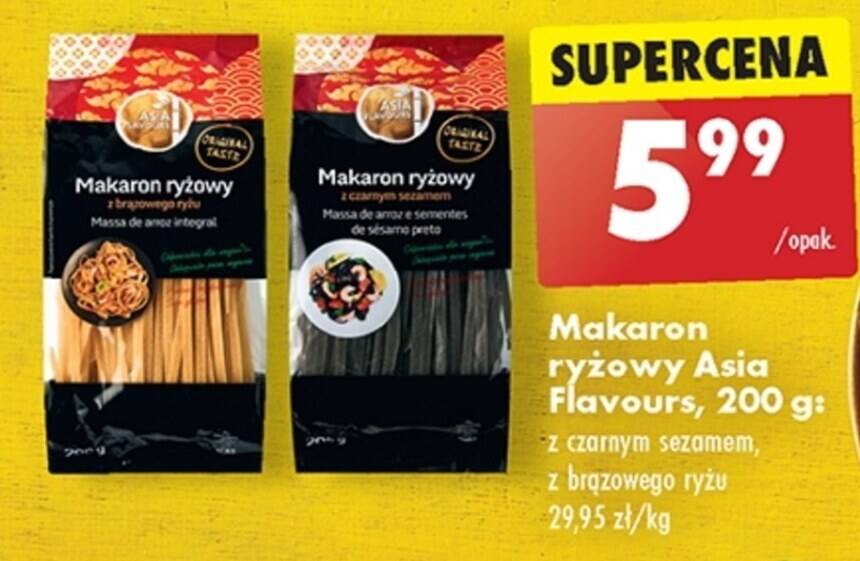Promocja Makaron ryżowy asia flavours w Biedronka
