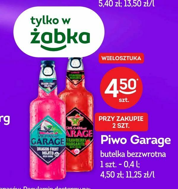 Promocja Piwo Garage w Żabka