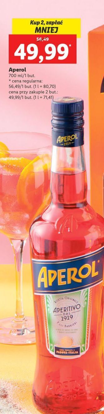 Promocja Likier Aperol Aperitivo w Lidl