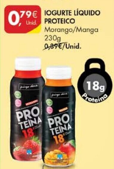 Promoção Iogurte Líquido Proteico 230g em Pingo Doce