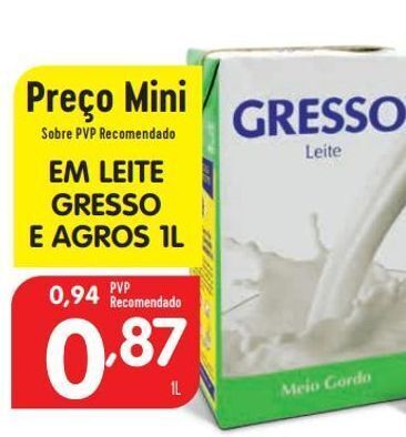 Promoção Leite gresso em Minipreço