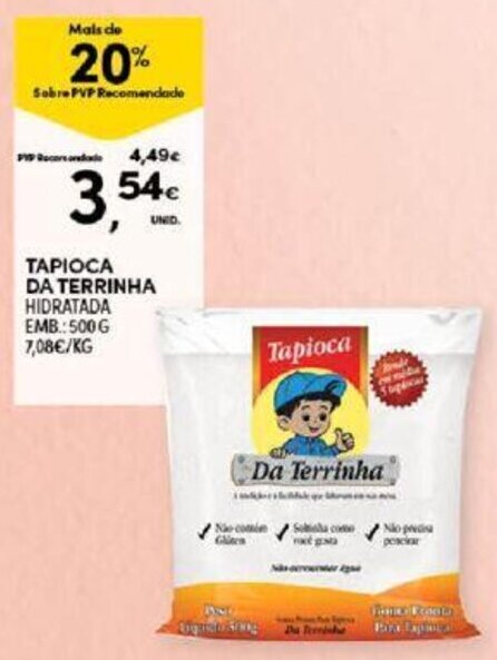 Promoção e preço de Tapioca na Continente - mai. 2025