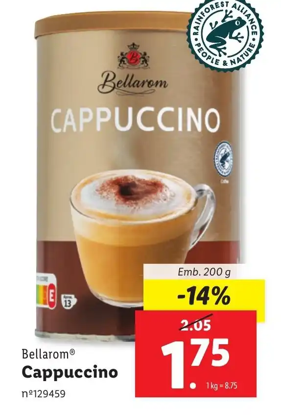 Promoção Bellarom Cappuccino Emb. 200 g em Lidl