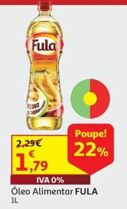 Promoção Óleo Alimentar FULA 1L em Auchan