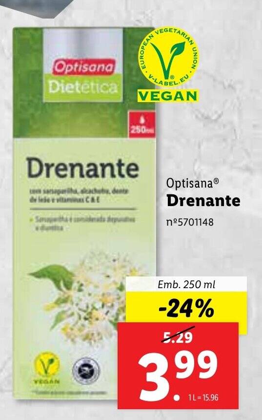 Promoção e preço de Optisana na Lidl - jun. 2025