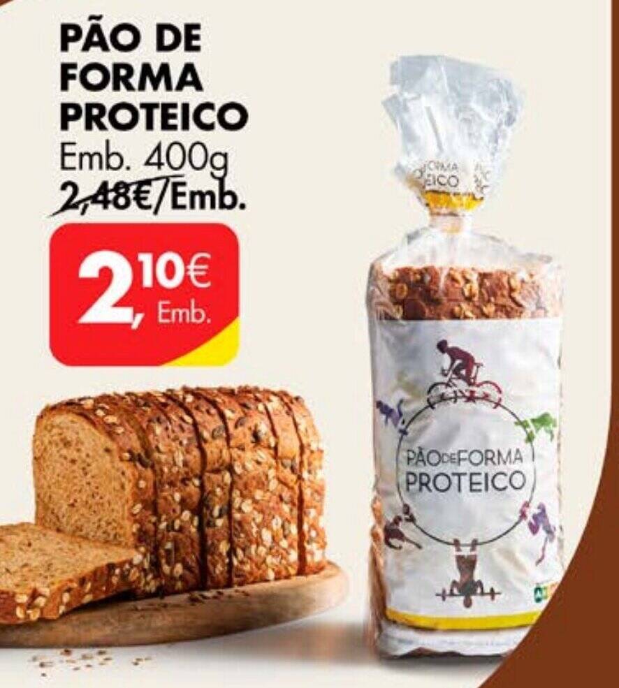Promoção PÃO DE FORMA PROTEICO Emb. 400g em Pingo Doce