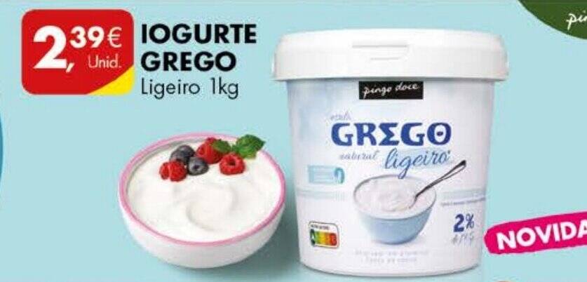 Promoção IOGURTE GREGO Ligeiro 1kg em Pingo Doce